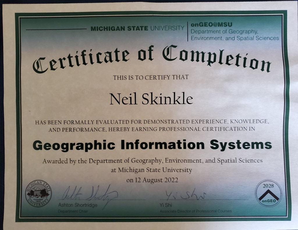 Credentials – Neil Skinkle's Portfolio